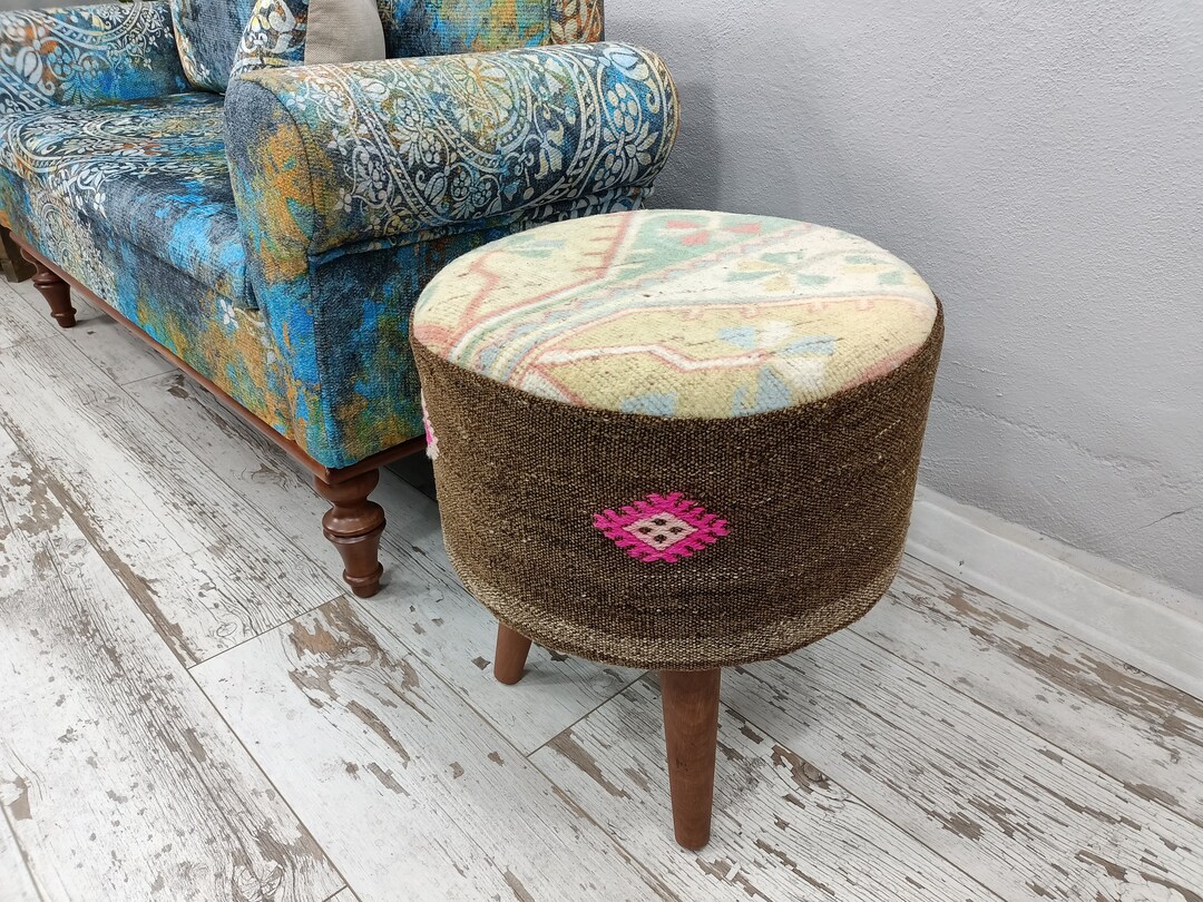 Footstool Ottoman Handmade Furniture Entry Chair Bohemian - Etsy
