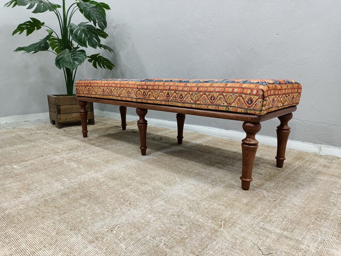 Long Seat Bench Ottoman Bench Upholstered Bench Handmade - Etsy
