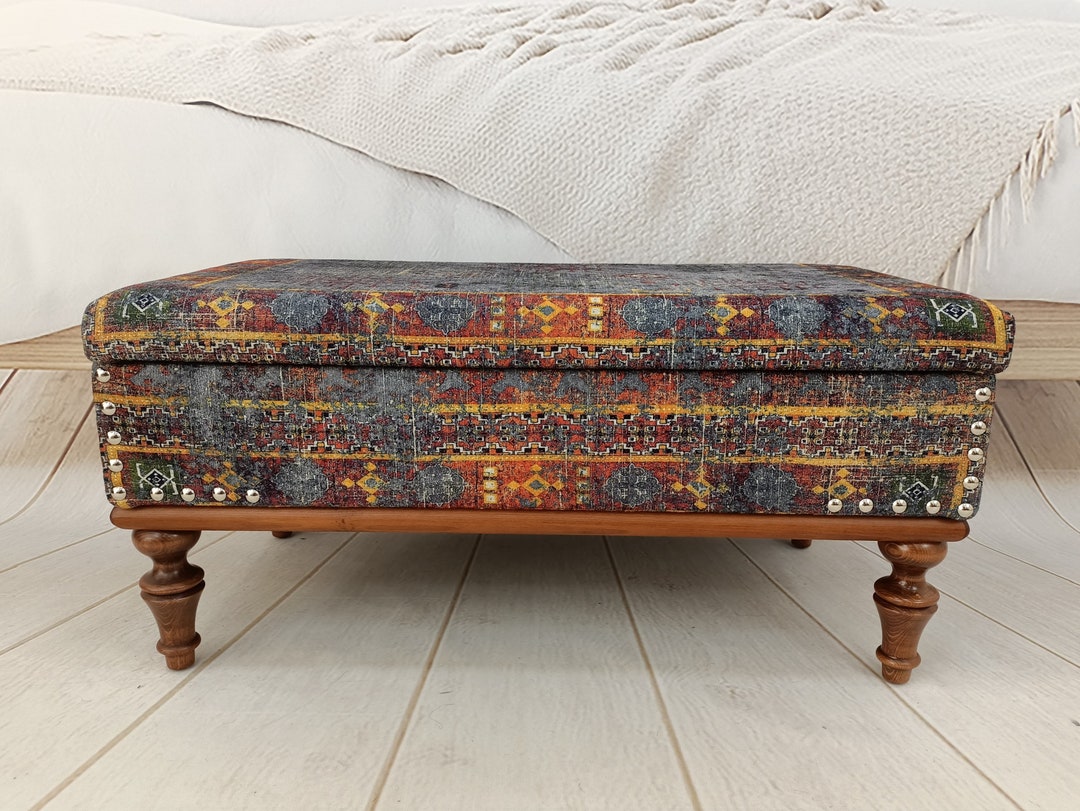 Bedroom Storage Bench, Hallway Bench, Upholstered Ottoman, Storage ...