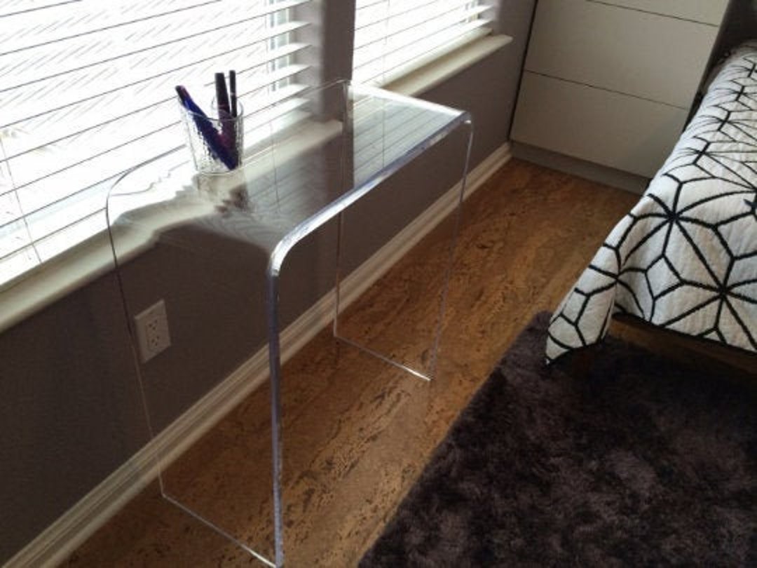 3/4 Clear Acrylic Lucite Desk or Console Table With - Etsy