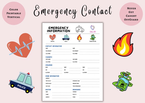 Emergency Phone Numbers List For Kids