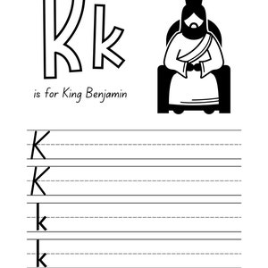 Book of Mormon ABC Printables for Kids Coloring and Writing Practice ...