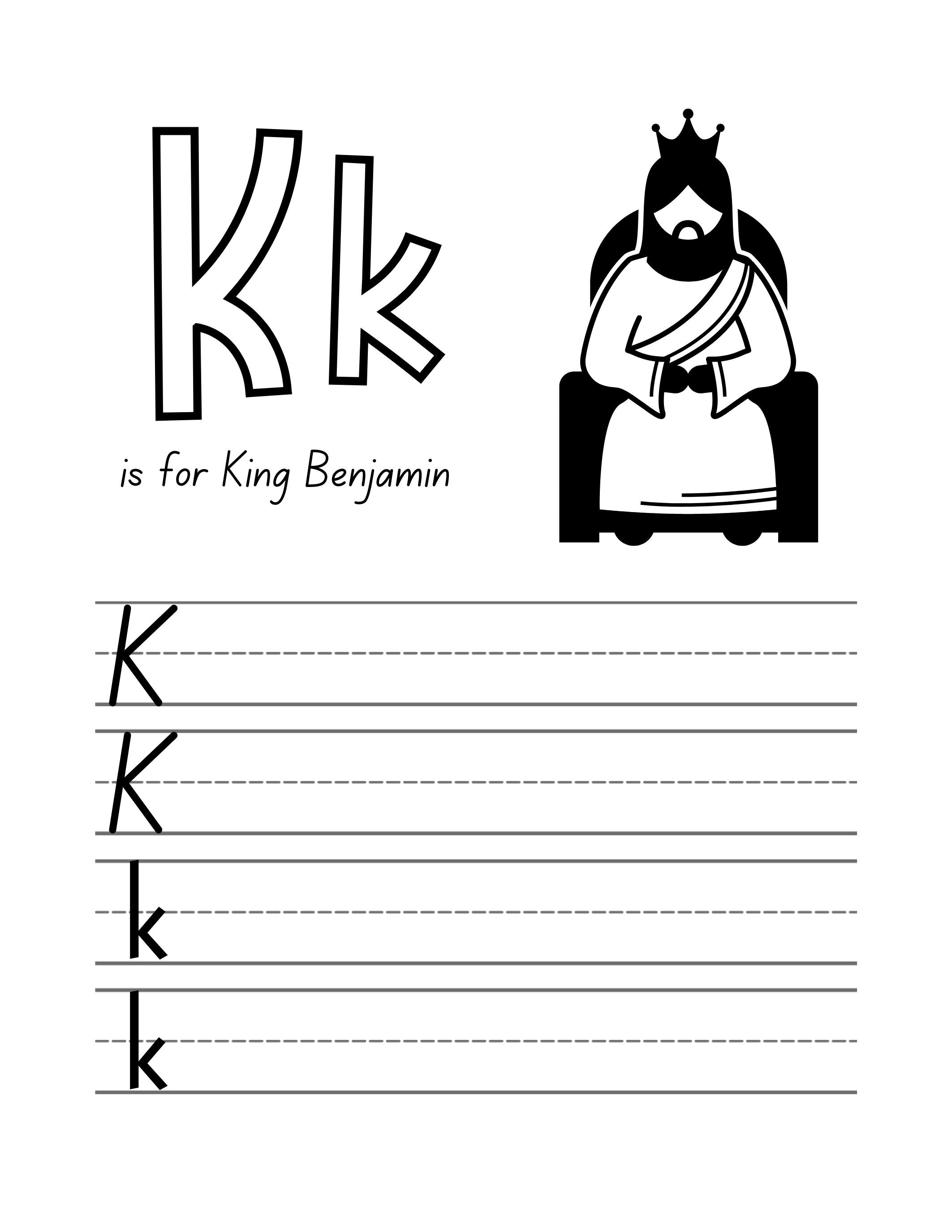 Book of Mormon ABC Printables for Kids Coloring and Writing Practice ...