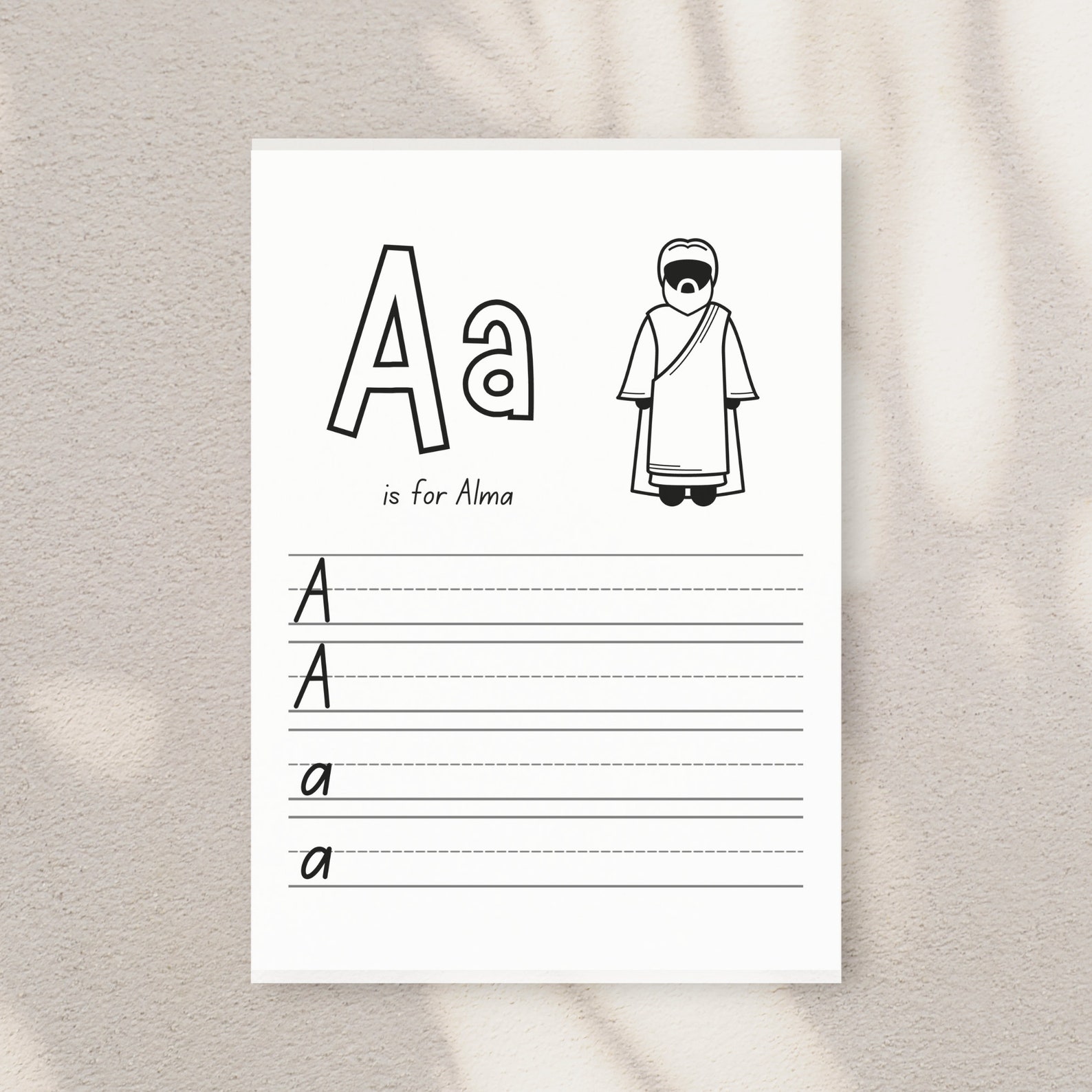 Book of Mormon ABC Printables for Kids Coloring and Writing Practice ...