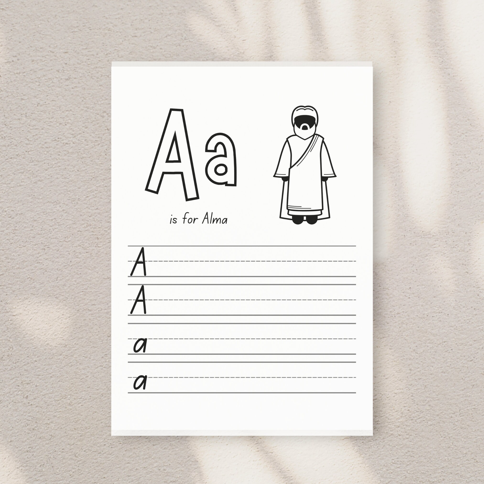 Book of Mormon ABC Printables for Kids Coloring and Writing Practice ...