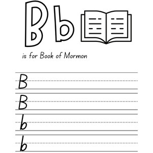 Book of Mormon ABC Printables for Kids Coloring and Writing Practice ...