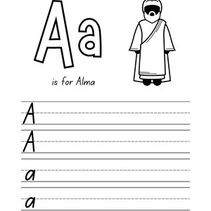 Book of Mormon ABC Printables for Kids Coloring and Writing Practice ...