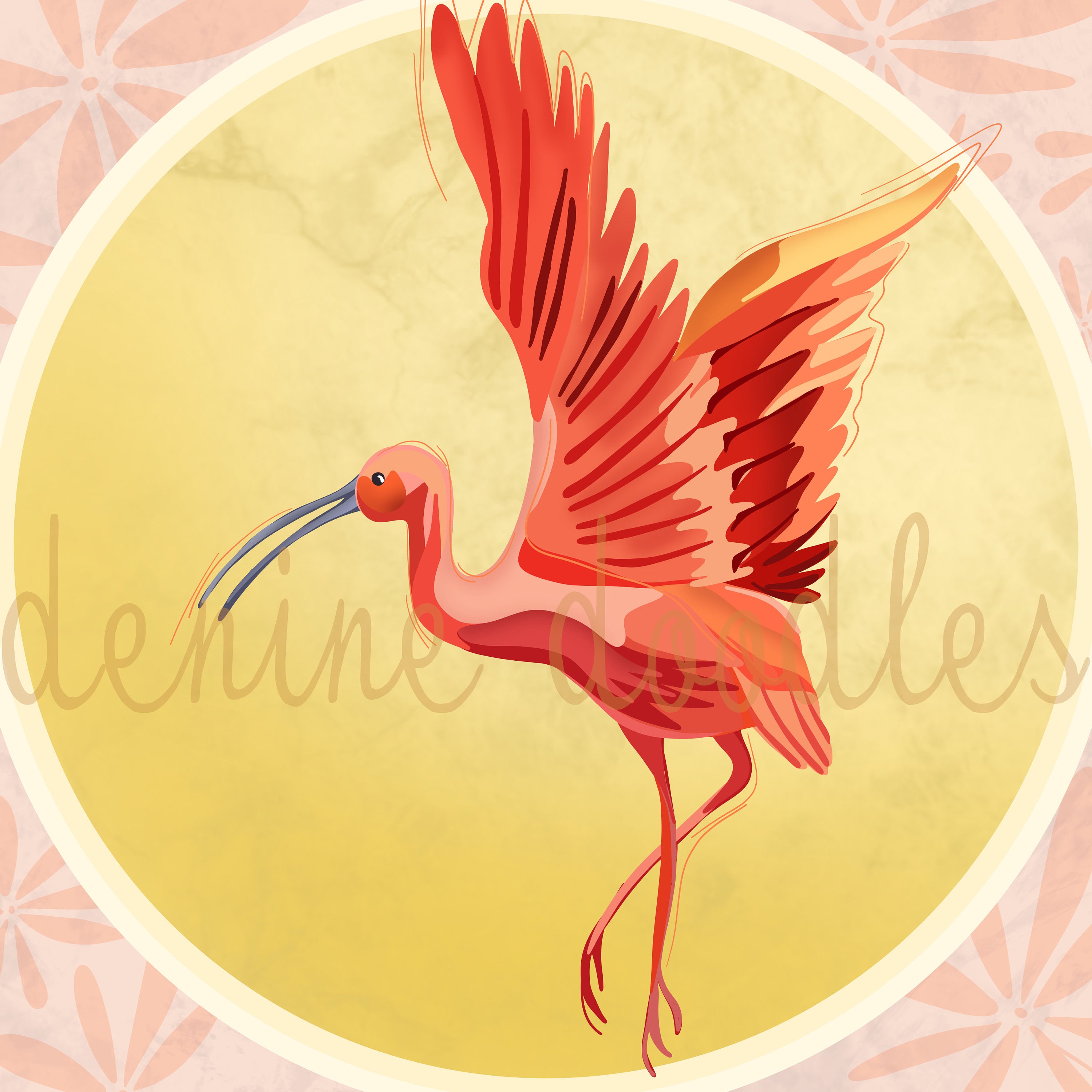 Scarlet Ibis - Etsy