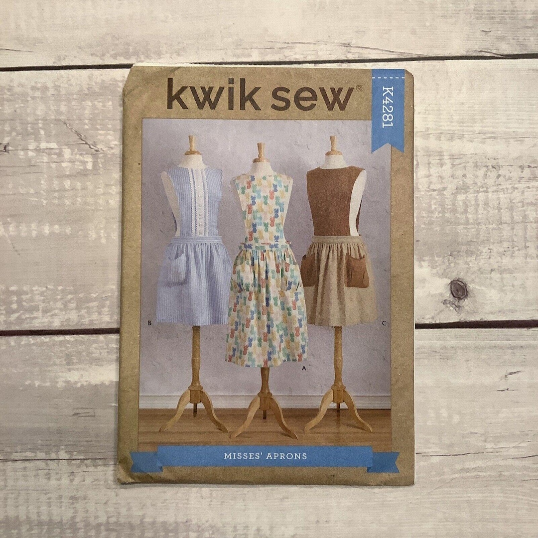 Kwik Sew 4281 Sewing Pattern Misses Full Aprons With Pockets Sizes XS ...