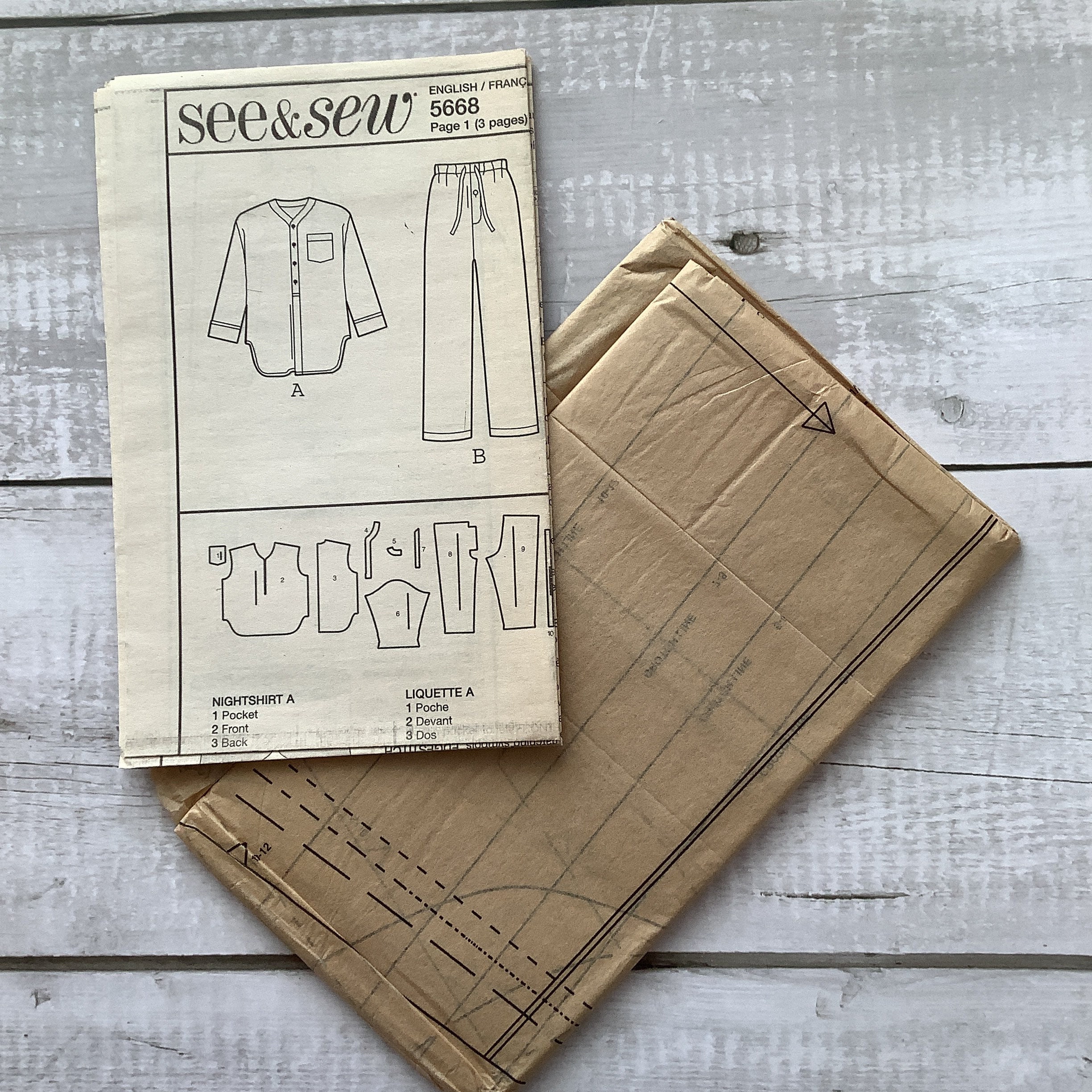 See & Sew 5668 Sewing Pattern Girls Nightshirt and Pajama - Etsy