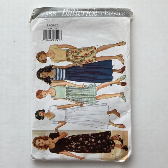 Butterick 4388 Sewing Pattern Summer Dress Misses Sizes - Etsy