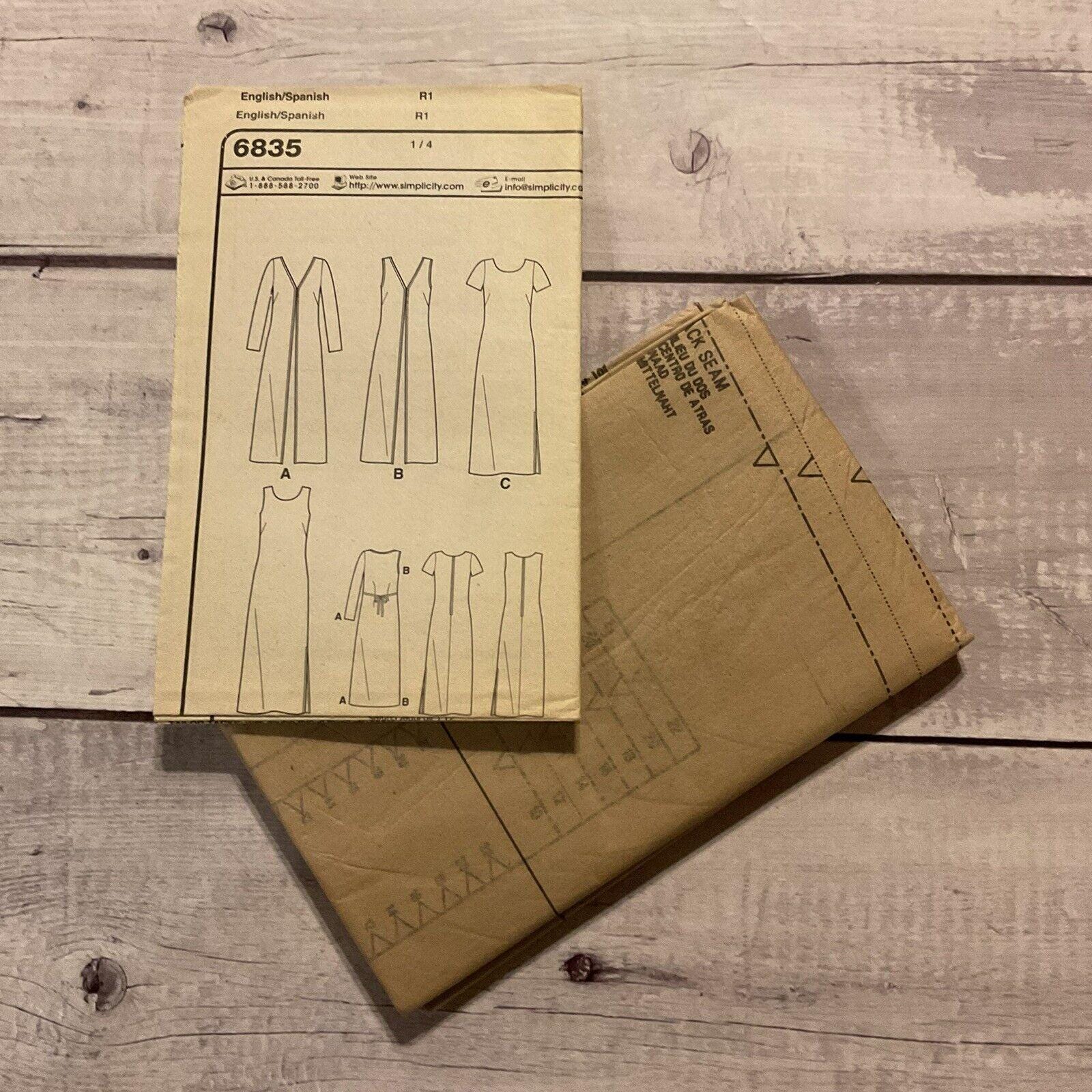 New Look 6835 Sewing Pattern Midi Dress Duster Jacket Miss Sz 10-22 ...