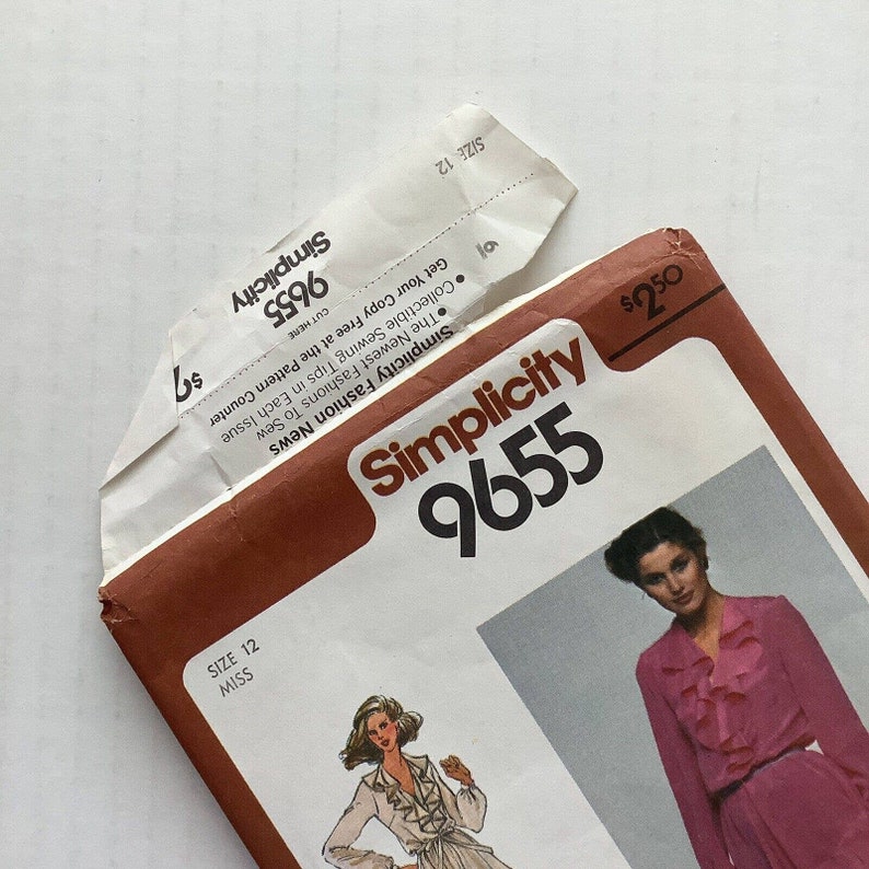 Simplicity 9655 Sewing Pattern Dress With Cascade Ruffles Misses Size ...