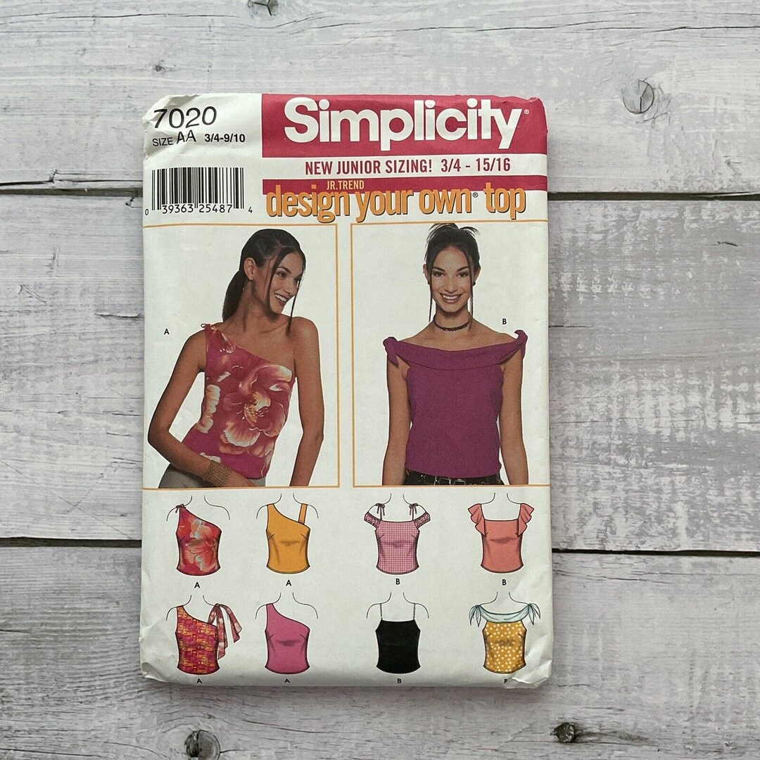 Simplicity 7020 Sewing Pattern Design Own Top Flutter Sleeve off ...