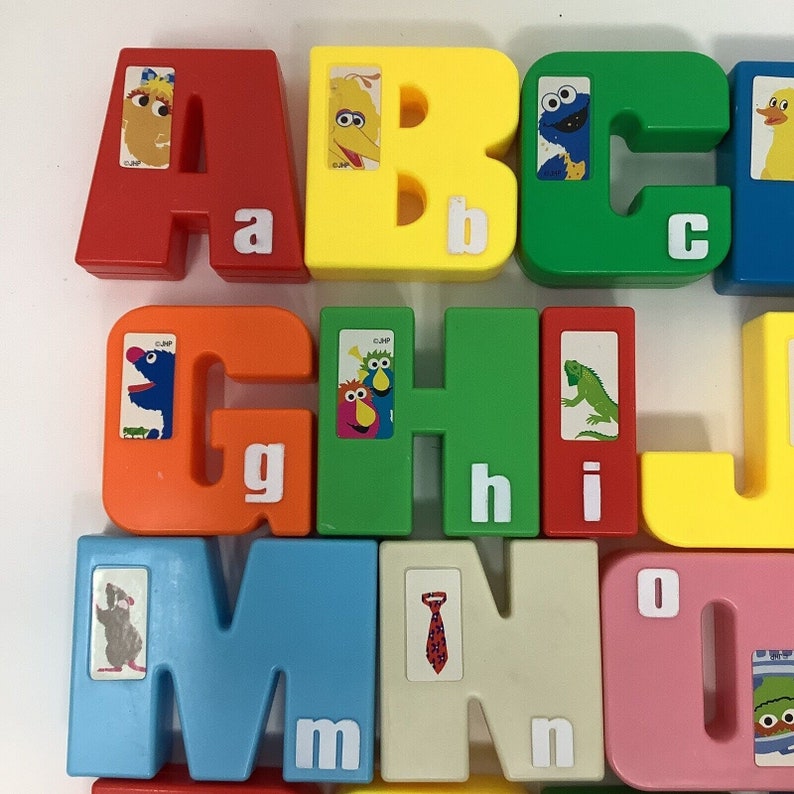 Sesame Street Alphabet Block 3D Character Letters 3 COMPLETE - Etsy