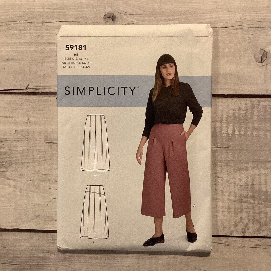 Simplicity 9181 Sewing Pattern Skirt Cropped Wide Leg Pants Misses Sz 6 ...