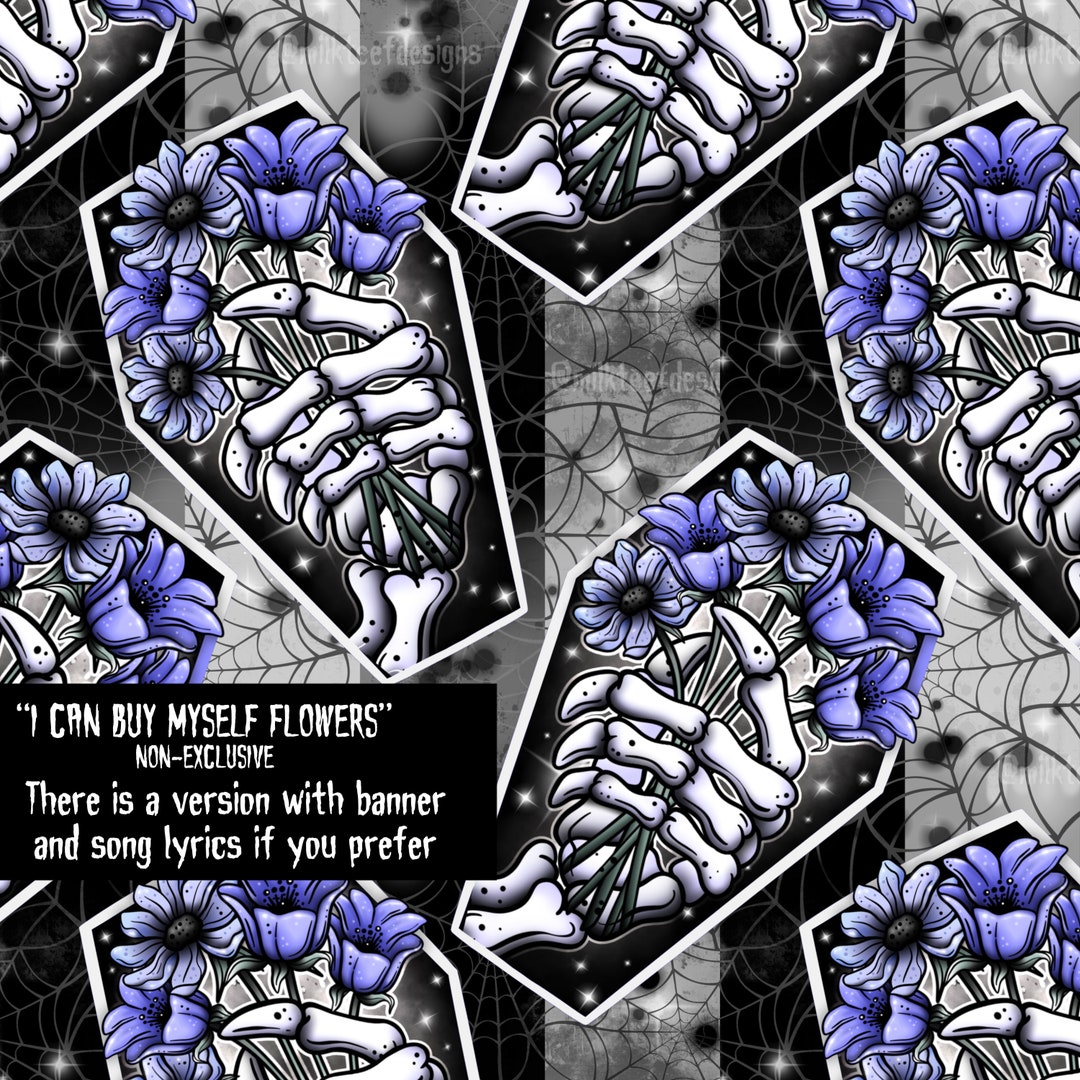 Skeleton Hand Flowers / Seamless Pattern / Surface Pattern - Etsy