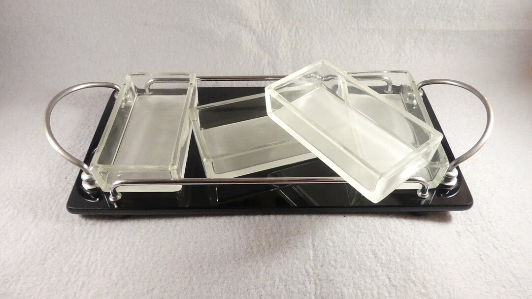 Vintage Art Deco Cocktail Tray Appetizer Aperitif Nibbles Serving ...