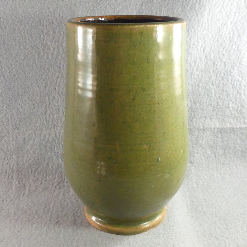 Green Pottery Vase - Etsy