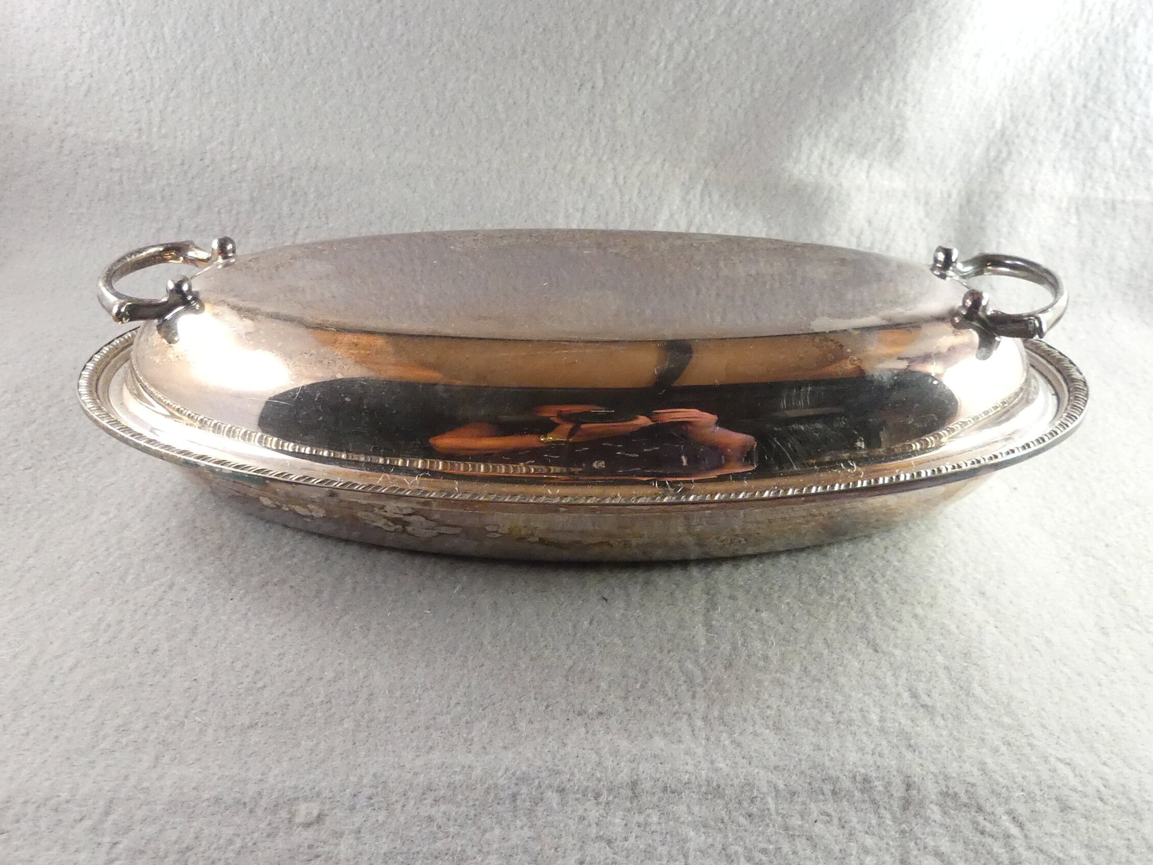 Lidded Fish Tureen Crusader Plate Gadrooned Silver Plated Oval Dish ...