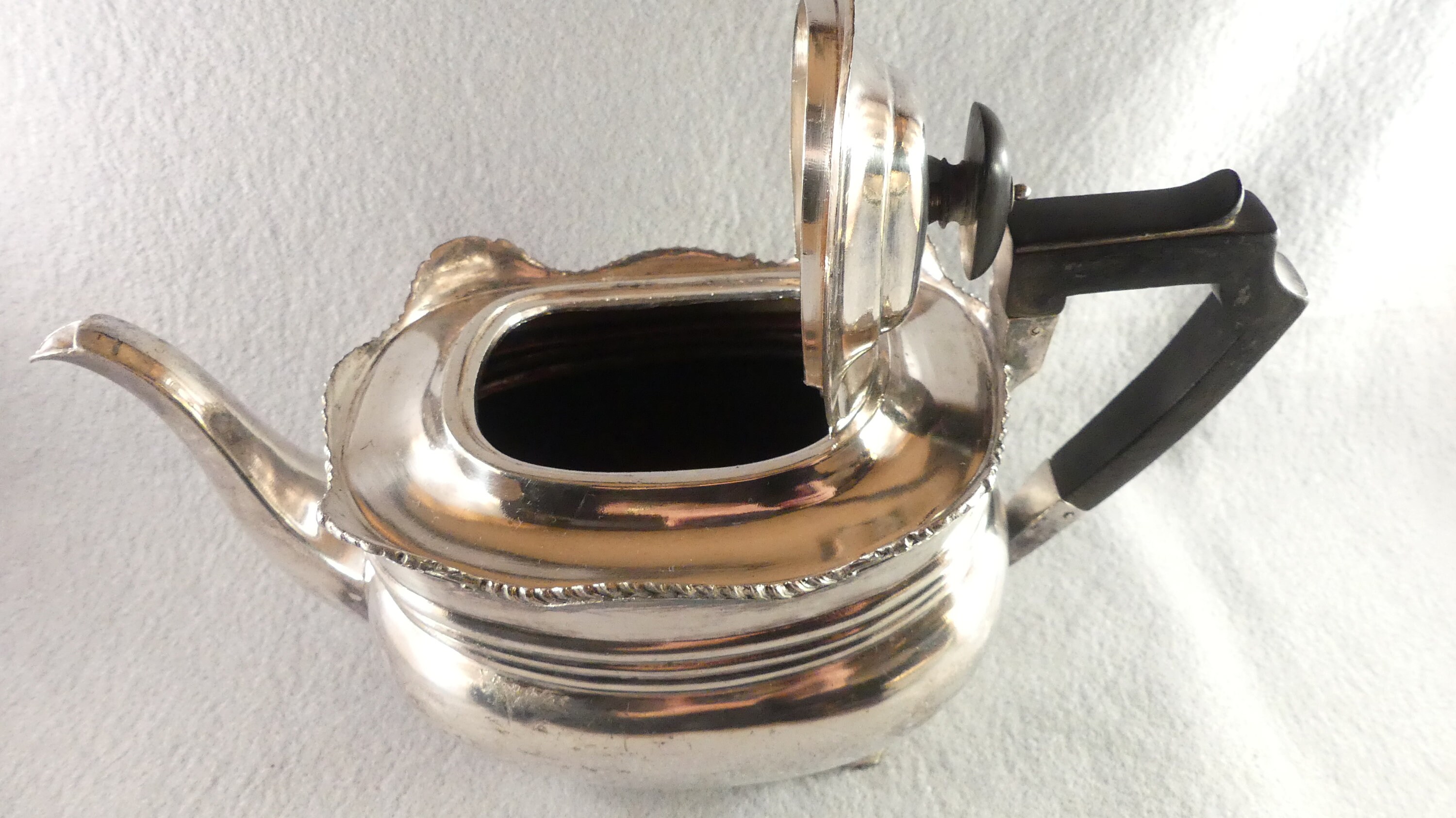 Antique Atkin Brothers Tea Pot Vintage Large Decorative Silver Plated ...