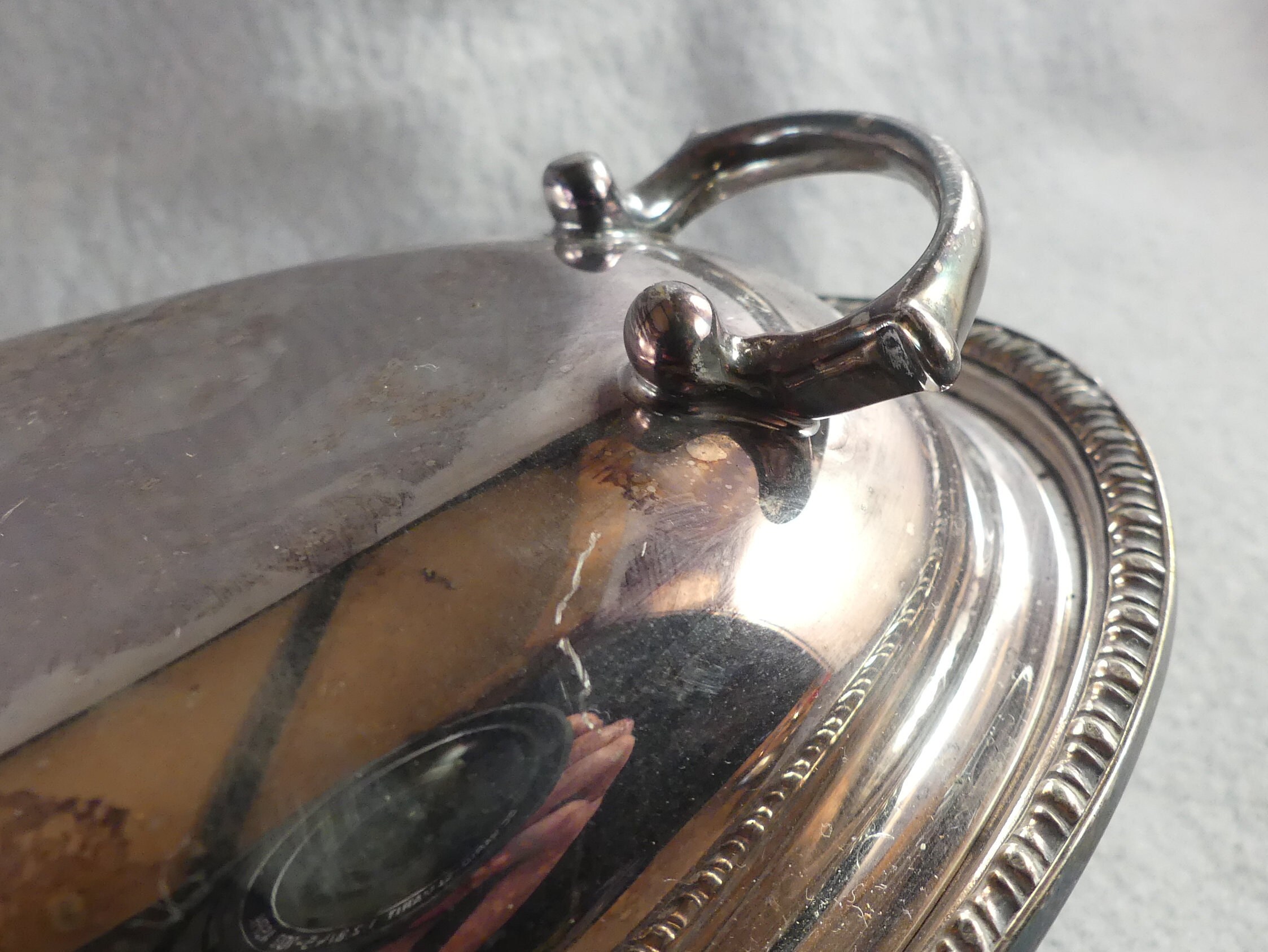 Lidded Fish Tureen Crusader Plate Gadrooned Silver Plated Oval Dish ...