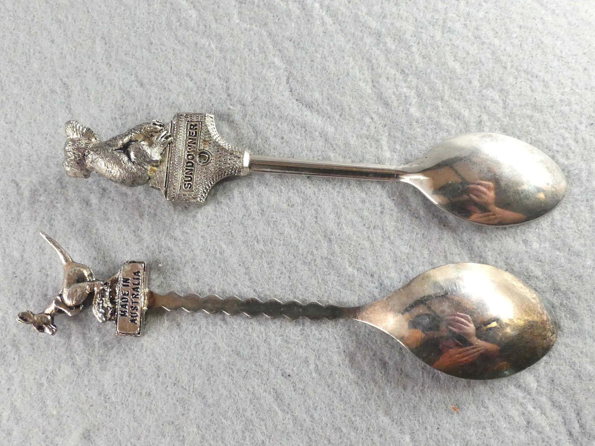 Koala and Kangaroo Vintage Australian Souvenir Spoons Set of 2 Two ...