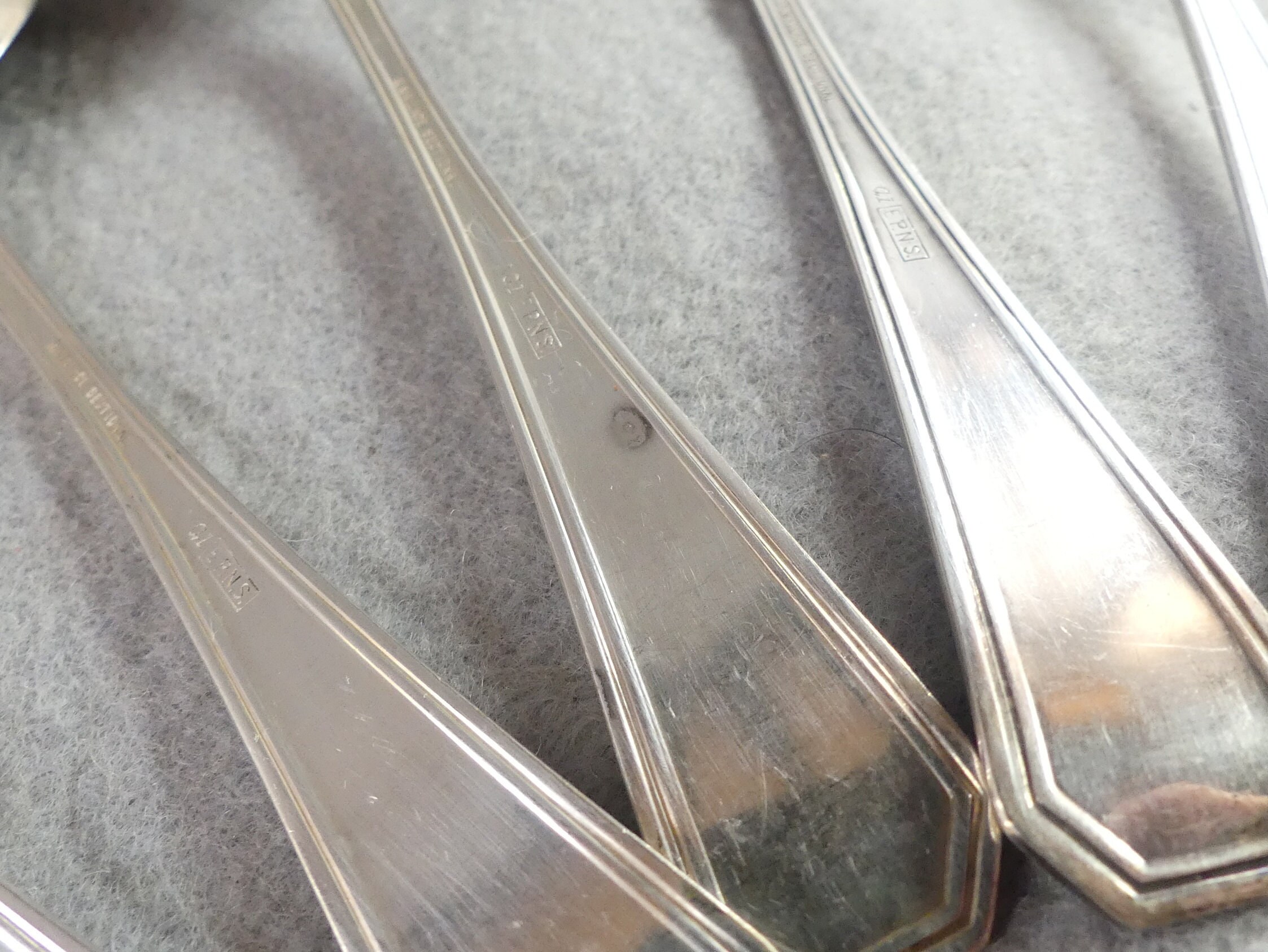 Vintage Soup Gumbo Bouillon Table Spoons Set of 10 Silver Plated R ...