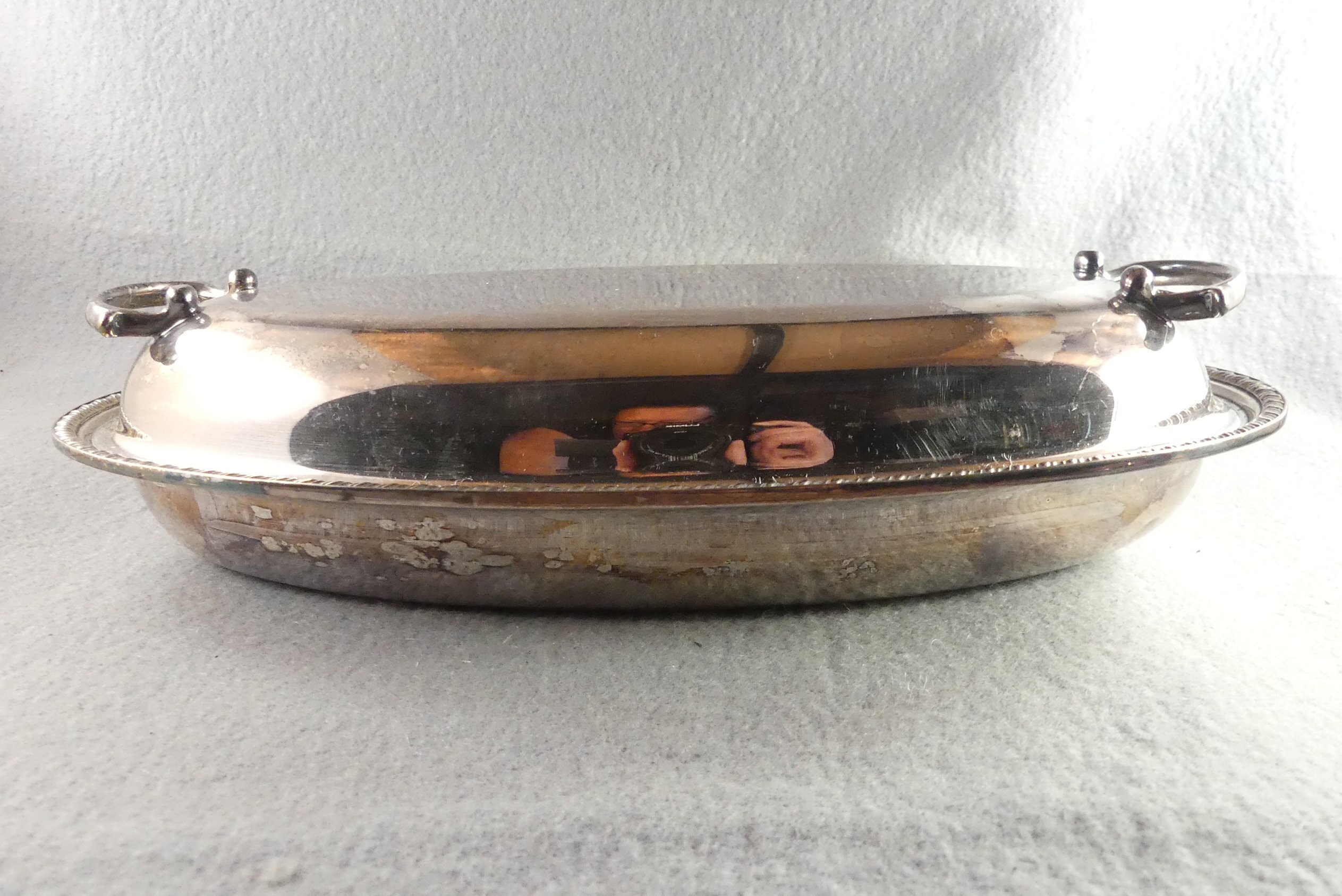 Lidded Fish Tureen Crusader Plate Gadrooned Silver Plated Oval Dish ...