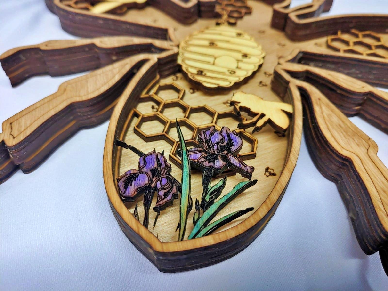 Digital File 5 Layer Alaska Bee Art Piece Formatted for - Etsy