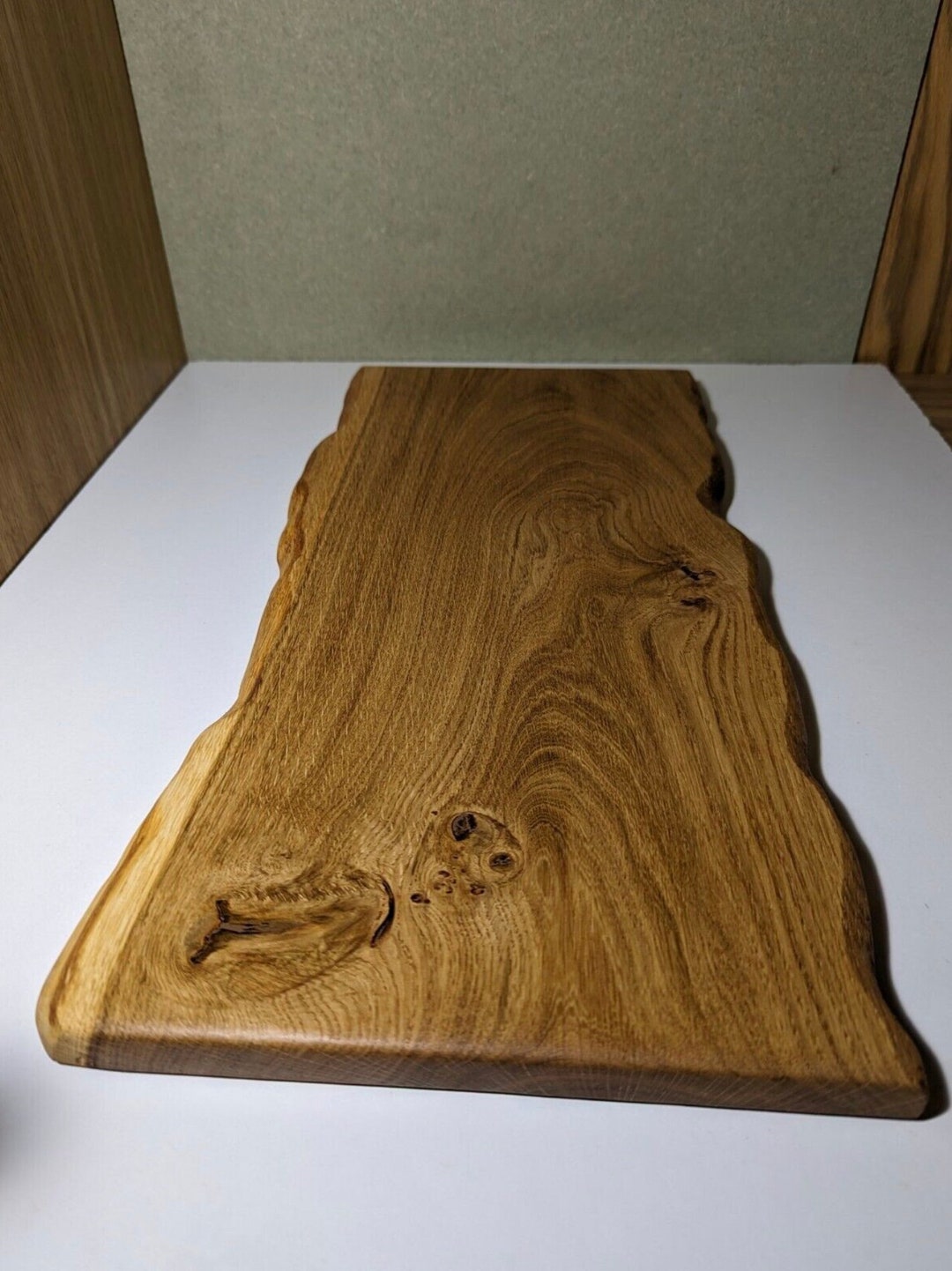 Natural Chopping Board Wooden Live Edge Oak Chopping Board, Butcher ...
