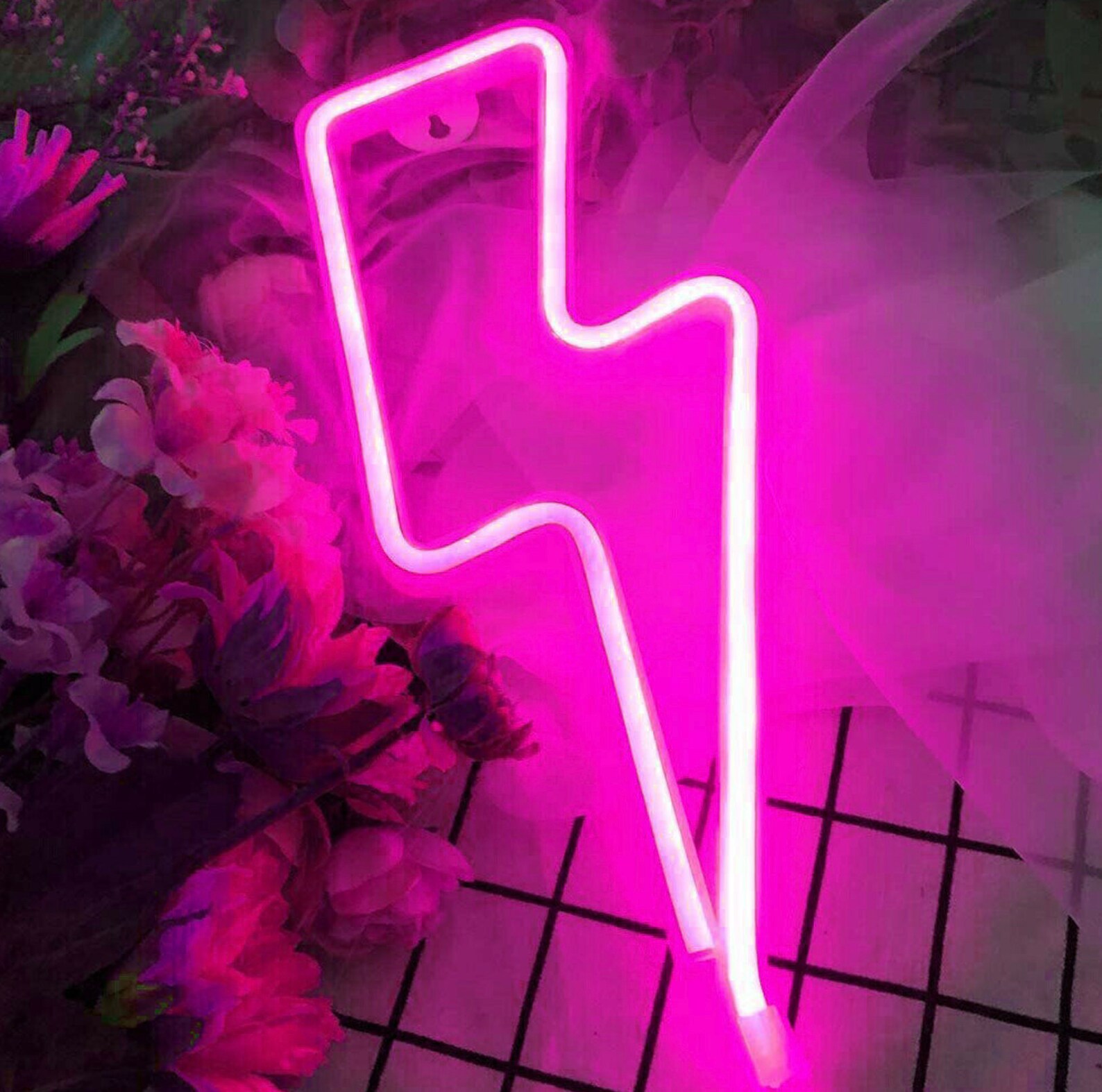 Rosa Rayo Luces nocturnas LED Neón Signos USB Batería Operada | Etsy