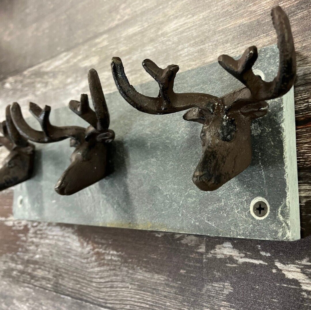Key Hanger Quirky Stag Head Deer Iron Reindeer Tail Family - Etsy
