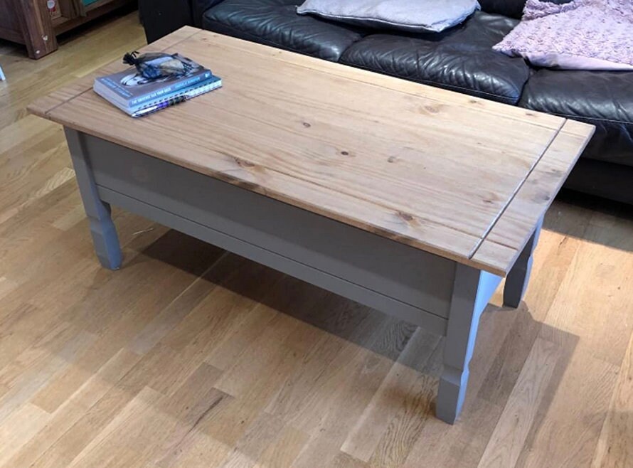 Wooden Coffee Table Corona Minimalist Grey Mexican Coffee - Etsy