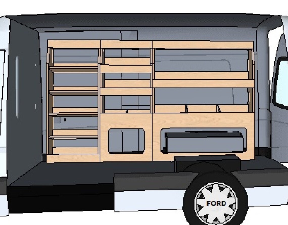 Ford Transit Custom Van Racking Set 2013 - Etsy