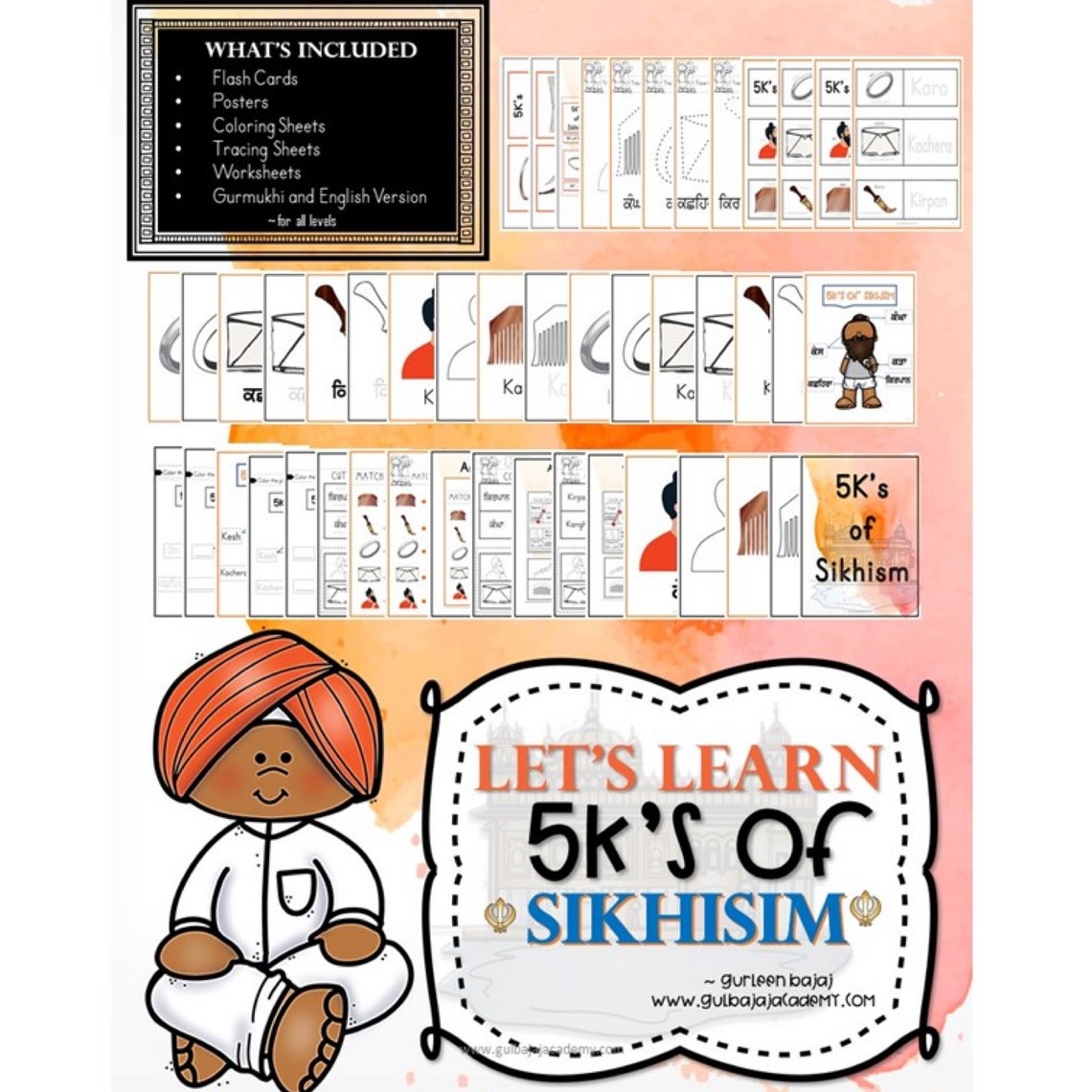 5k's of Sikhism Vaiskhai Special baisakhi Learning Games Educational Resources - Etsy
