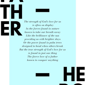 My Father My Hero Father's Day Printable Unique - Etsy