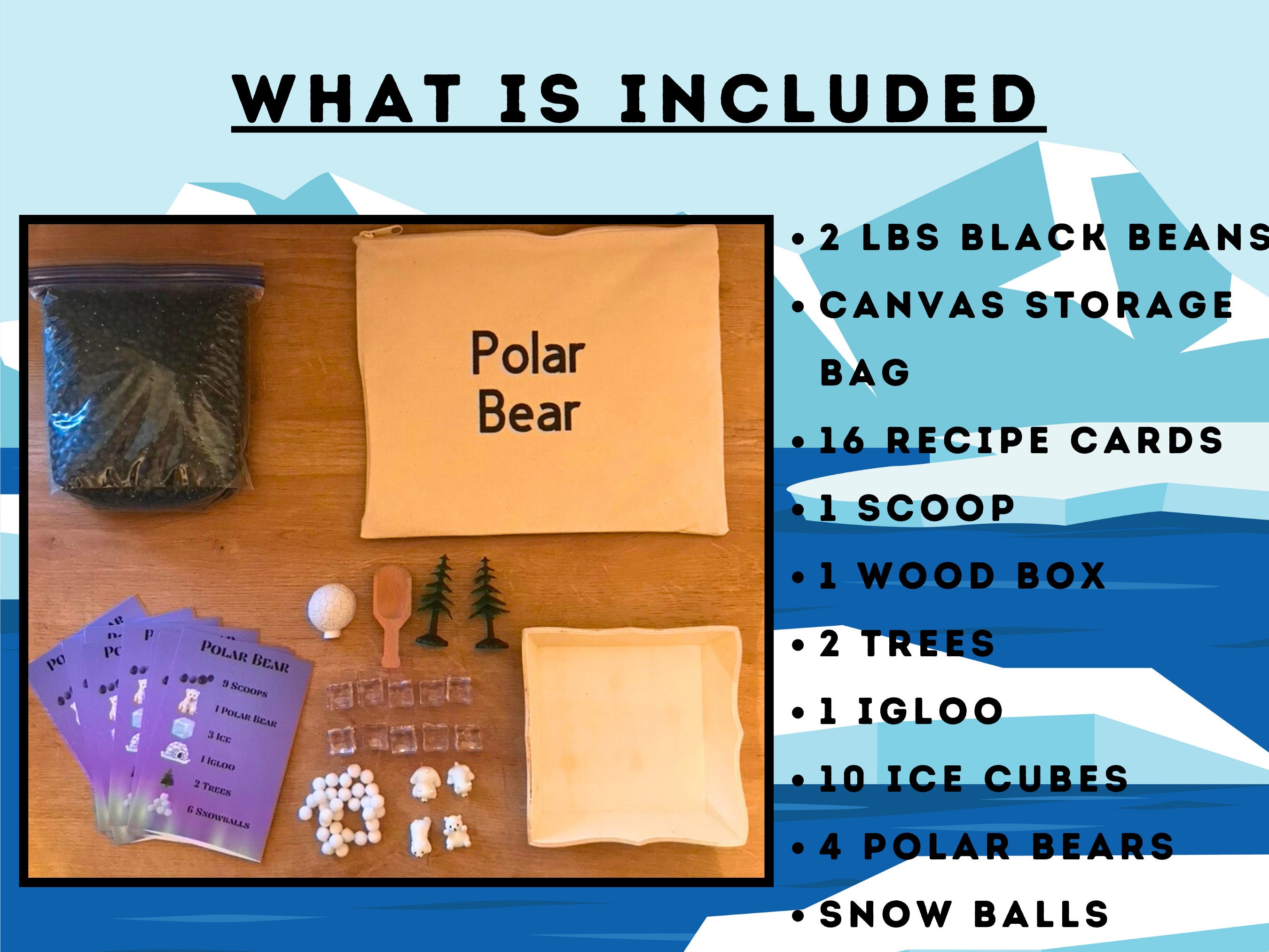 Polar Bear Counting Sensory Bin Sensory Play Preschool Counting - Etsy