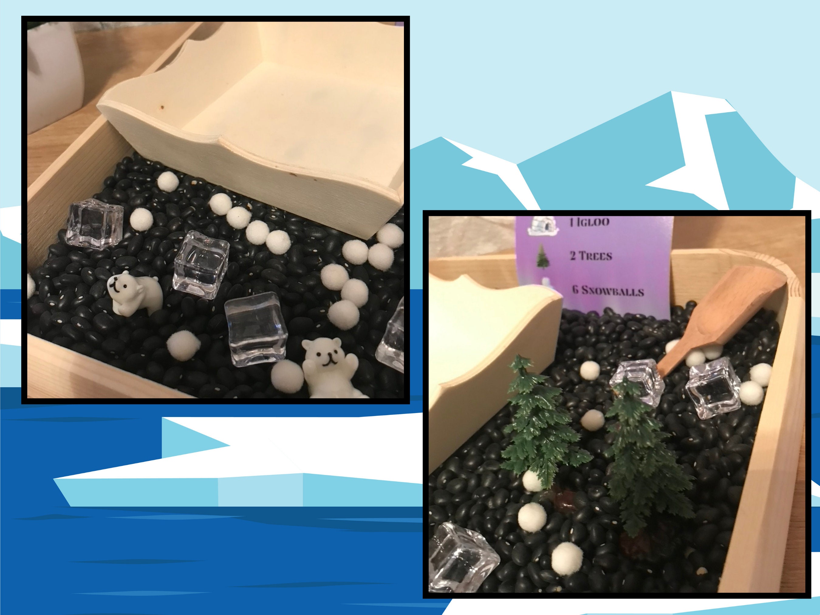 Polar Bear Counting Sensory Bin Sensory Play Preschool Counting - Etsy