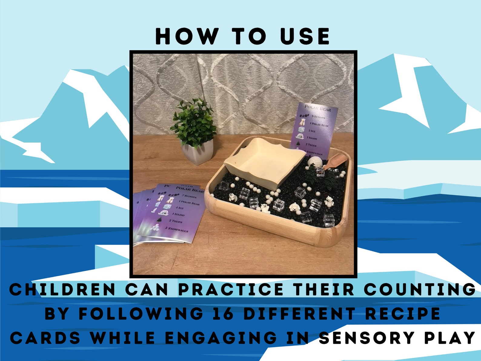 Polar Bear Counting Sensory Bin Sensory Play Preschool Counting - Etsy