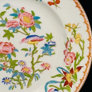 MINTONS Chinoiserie Plate | 8.75” Porcelain Pink Peony Florals and ...