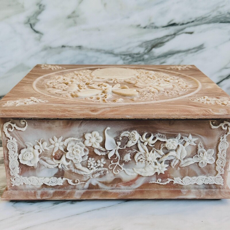 Incolay Stone Jewelry Box - Etsy