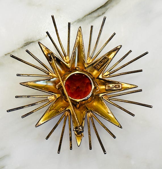 Vintage Fred Block: Sterling Atomic Starburst Brooch… - Gem
