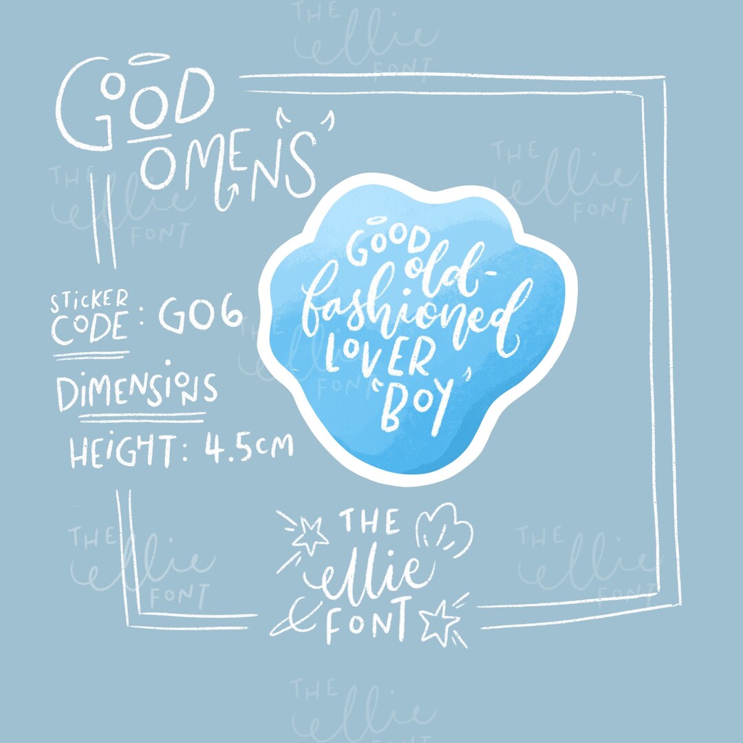 Good Omens - Good Old Fashioned Lover Boy Sticker - Etsy