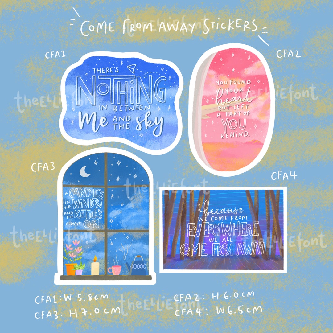 Come From Away Quote Stickers - Etsy