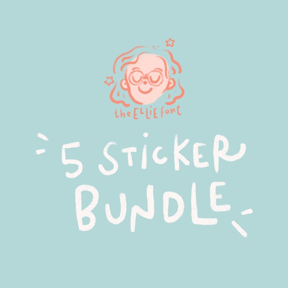 5 STICKER BUNDLE - Etsy