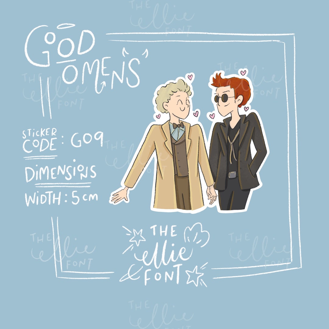 Good Omens - Crowley and Aziraphale Aziracrow Sticker - Etsy