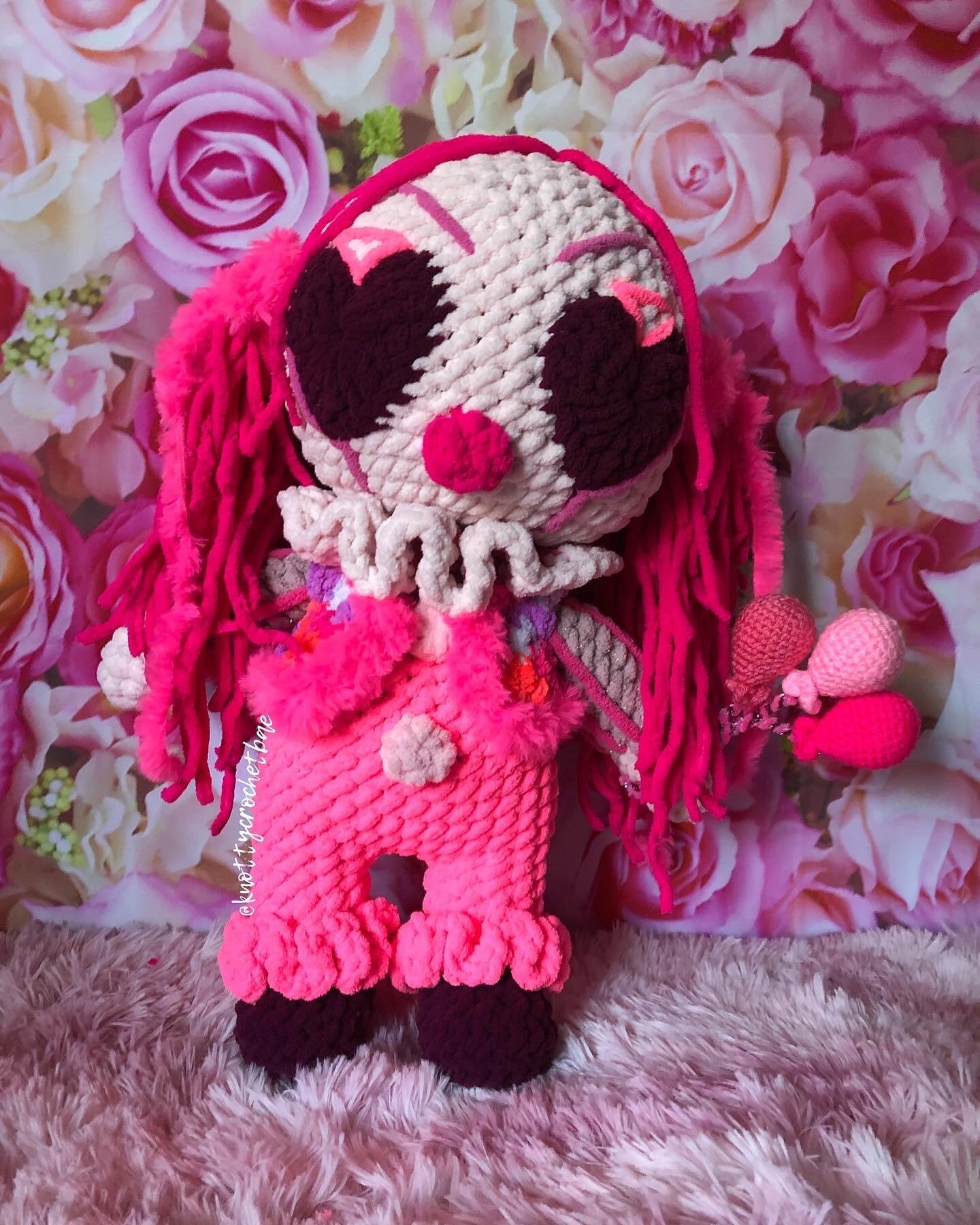 Knottycrochetbae Original Creepy Pink Slasher Horror Dolls/ Heart Eyes ...