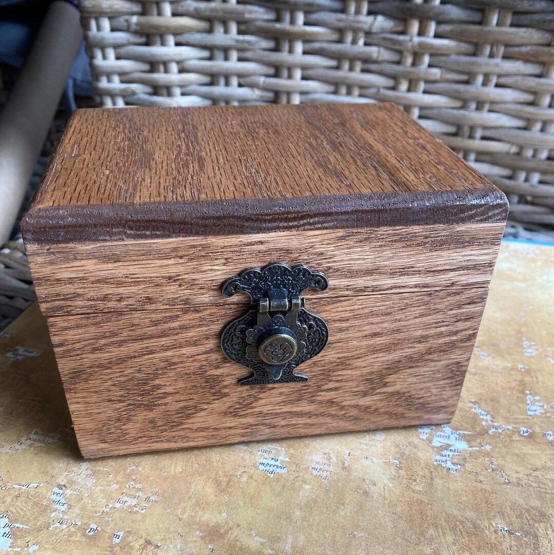 Handcrafted Wooden Oak Trinket Box - Etsy