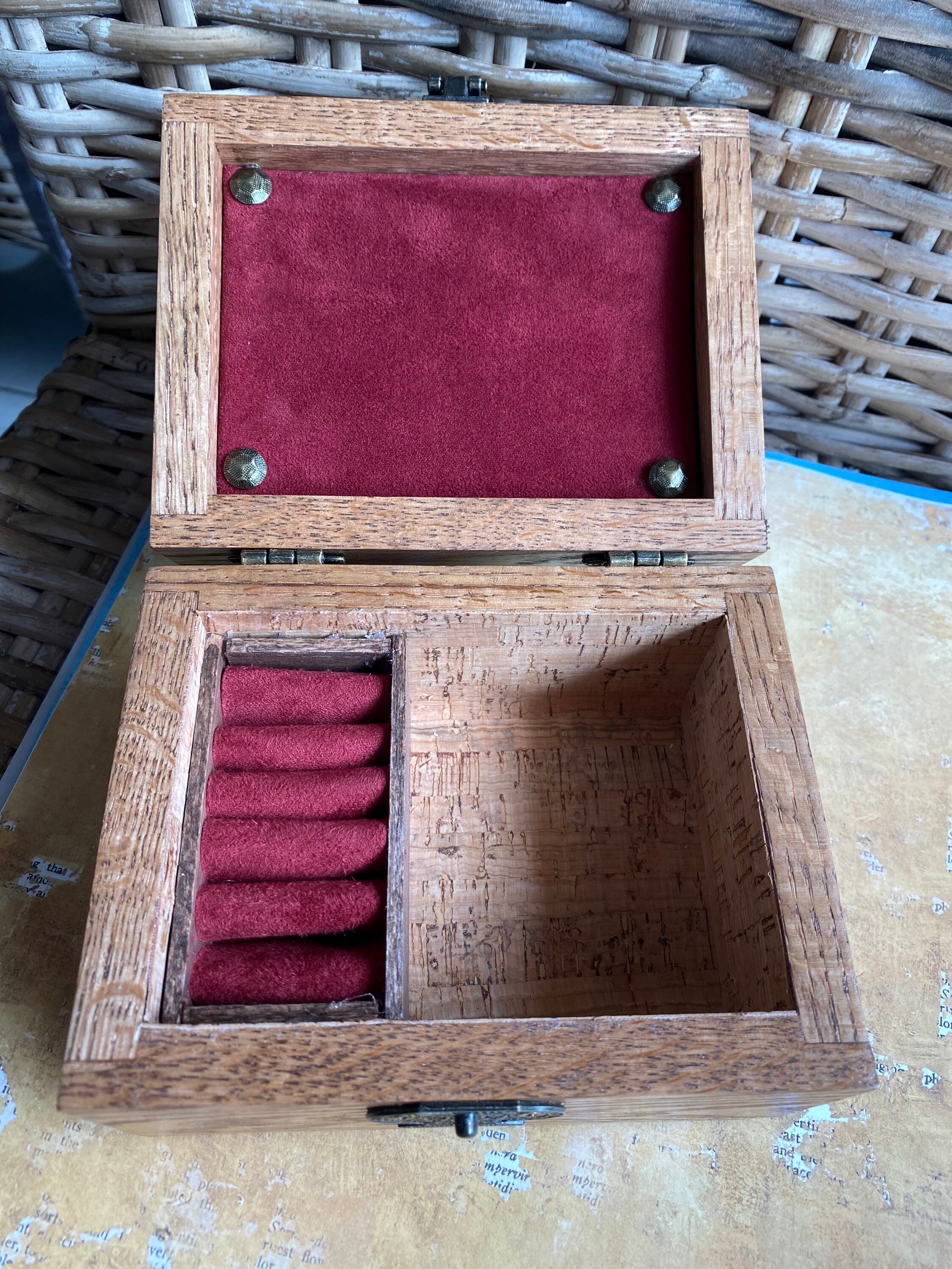 Handcrafted Wooden Oak Trinket Box - Etsy